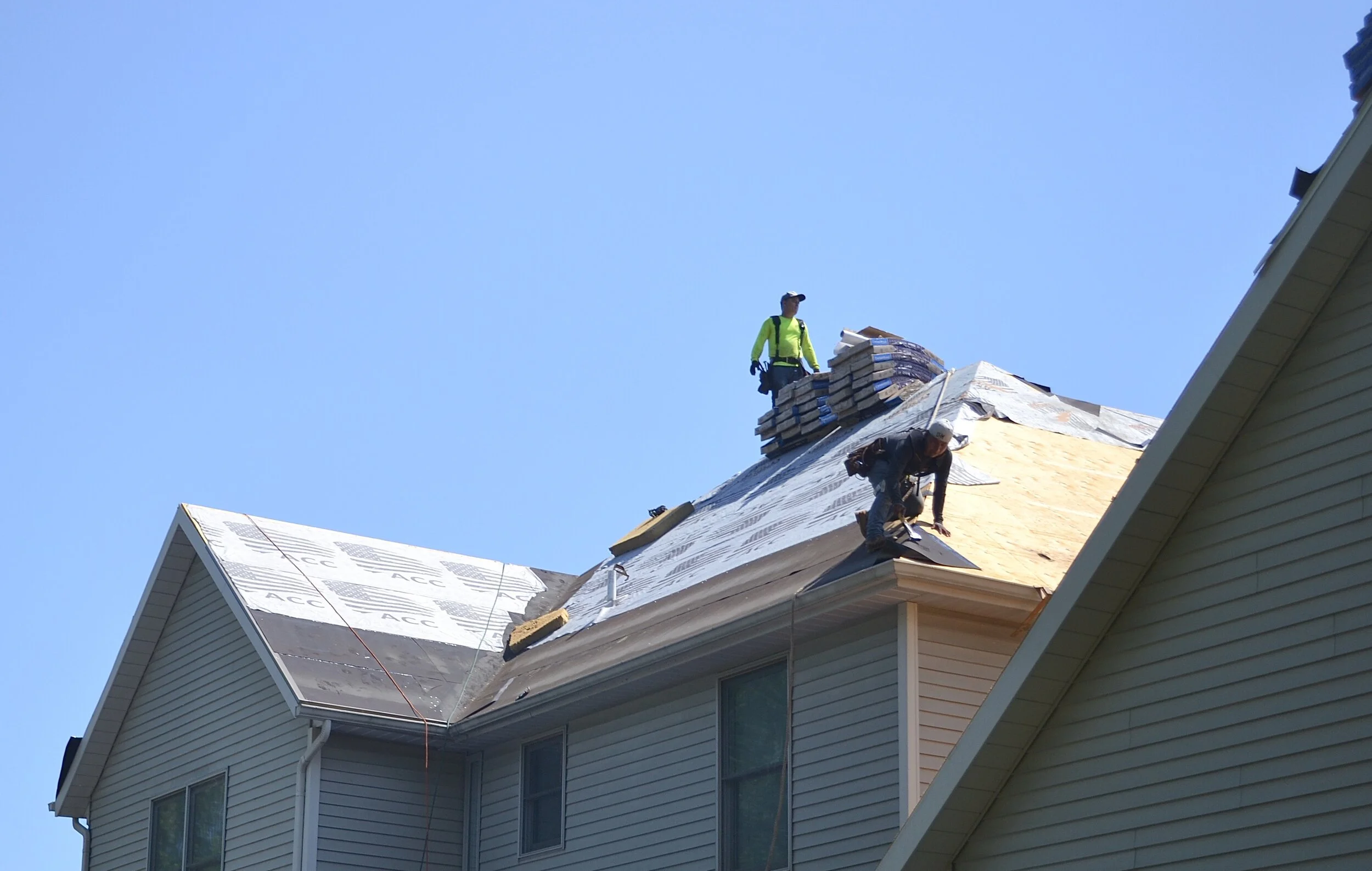 Roofing Crew Hard at Work! — American Classic Roofing & Building Supply