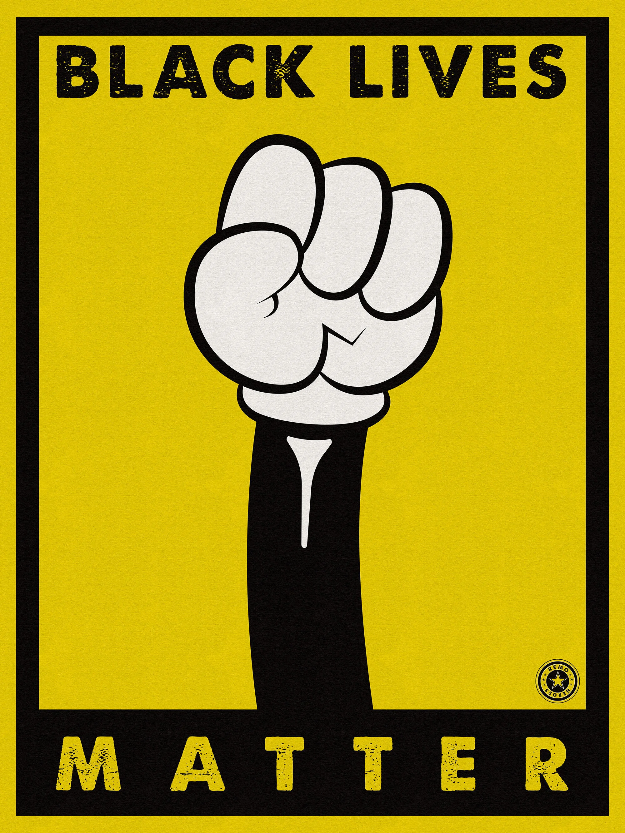 BLM : Mickey Heroes Fist : Variation : Limited Edition Print — remography