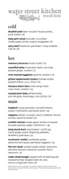 water street kitchen - menu