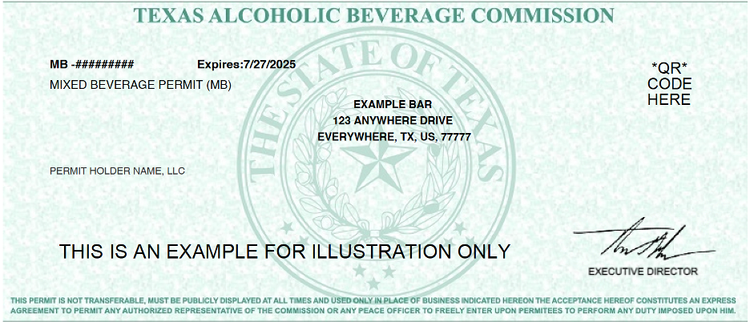 TABC-Required Postings & Signs — Storm Liquor License