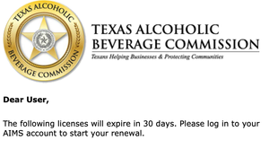 TABC-Required Postings & Signs — Storm Liquor License