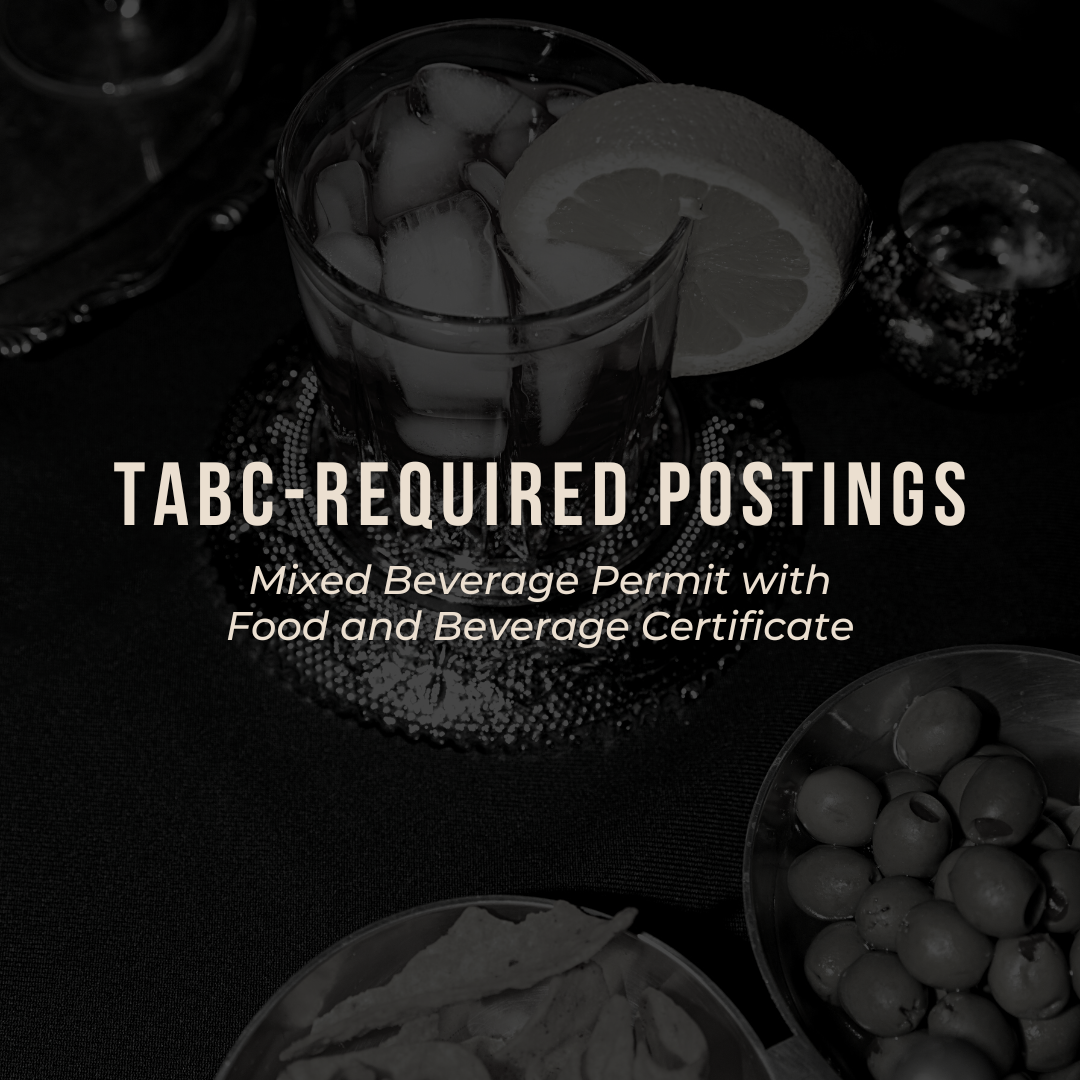 TABC-Required Postings & Signs — Storm Liquor License
