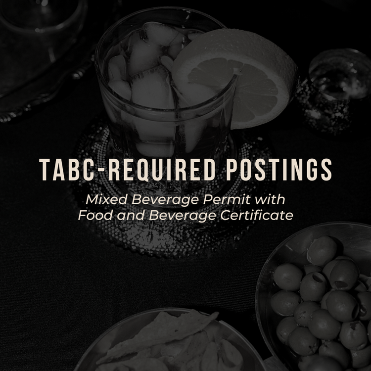 TABC-Required Postings & Signs — Storm Liquor License
