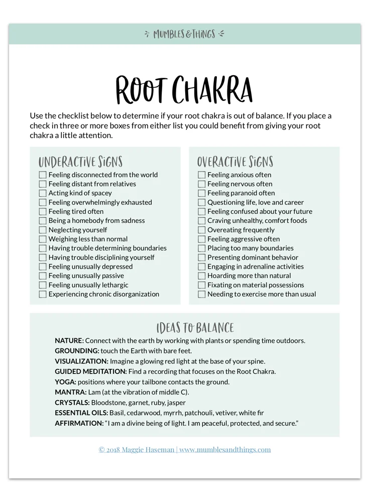 How to Tell if your Root Chakra is Blocked — Mumbles & Things