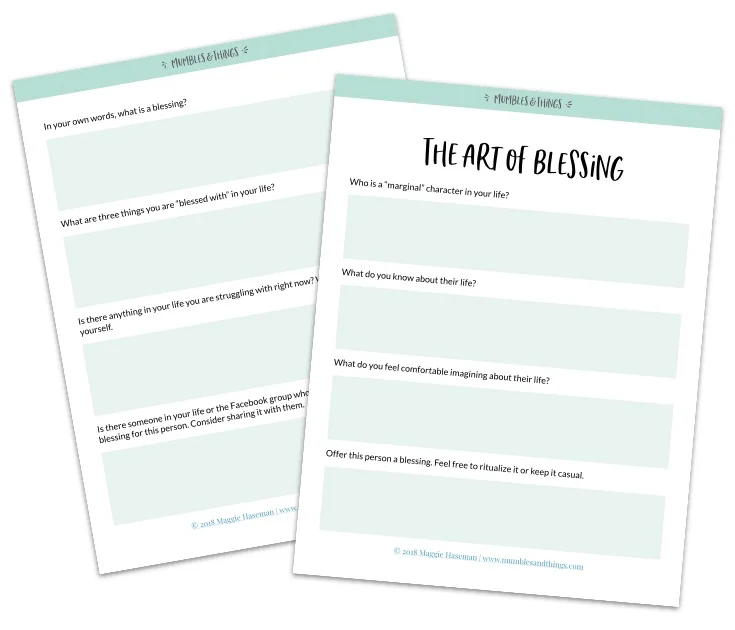 The Art of Blessing — Mumbles & Things