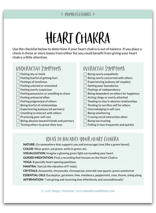 How to Tell if your Heart Chakra is Blocked — Mumbles & Things