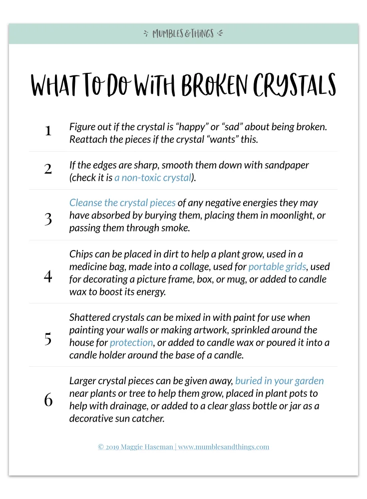 What to Do When a Crystal Breaks — Mumbles & Things