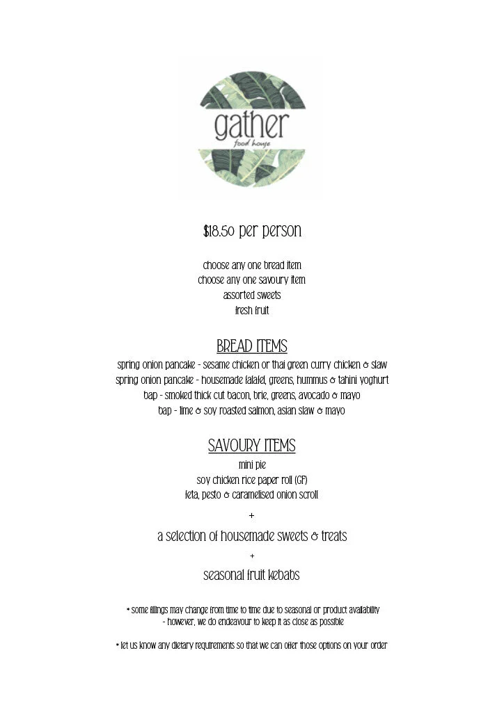 Catering in Hamilton — gather foodhouse | Award Winning Cafe - Frankton ...