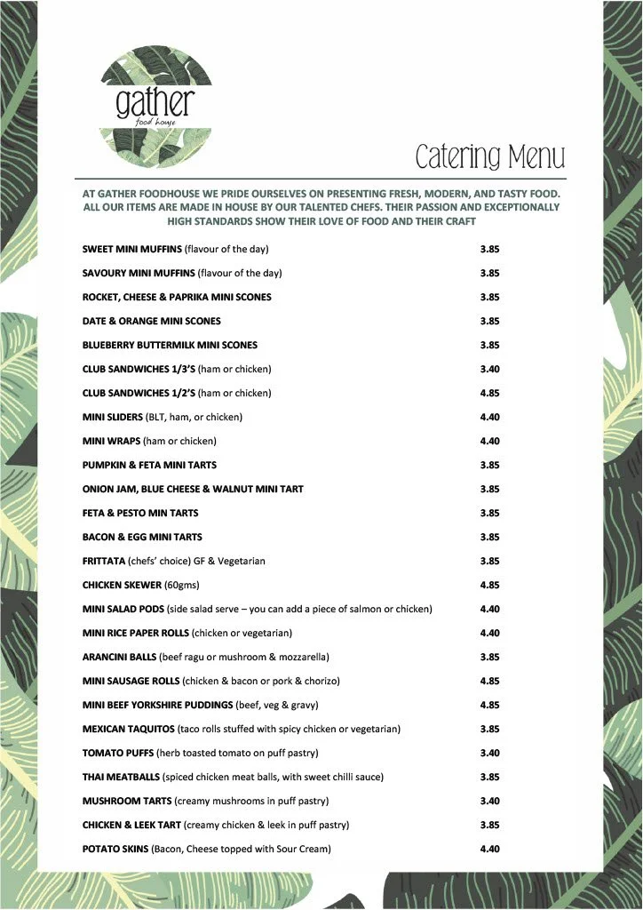 Catering in Hamilton — gather foodhouse | Award Winning Cafe - Frankton ...