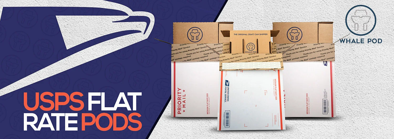 Whale Pod Shipper - Beer Can Shipping Boxes for 16oz or 12oz Craft Beer ...