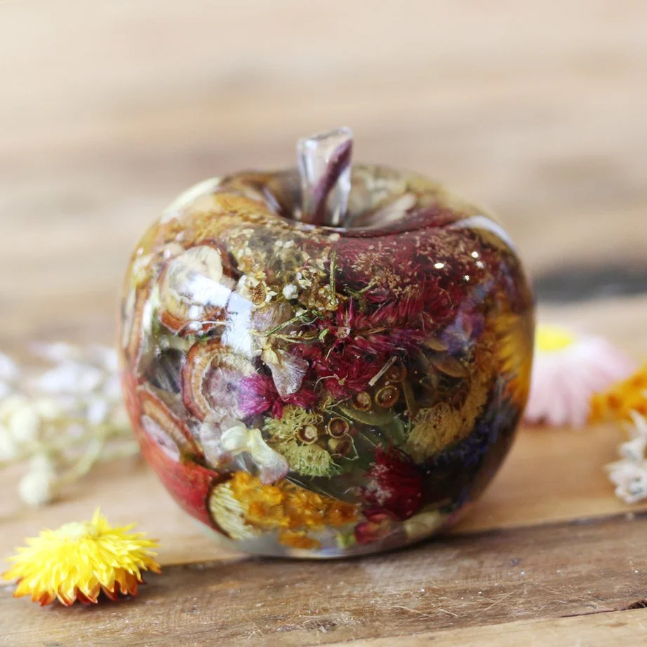 Real Flower Resin Apples and Pear Homewares — Jax and Co.