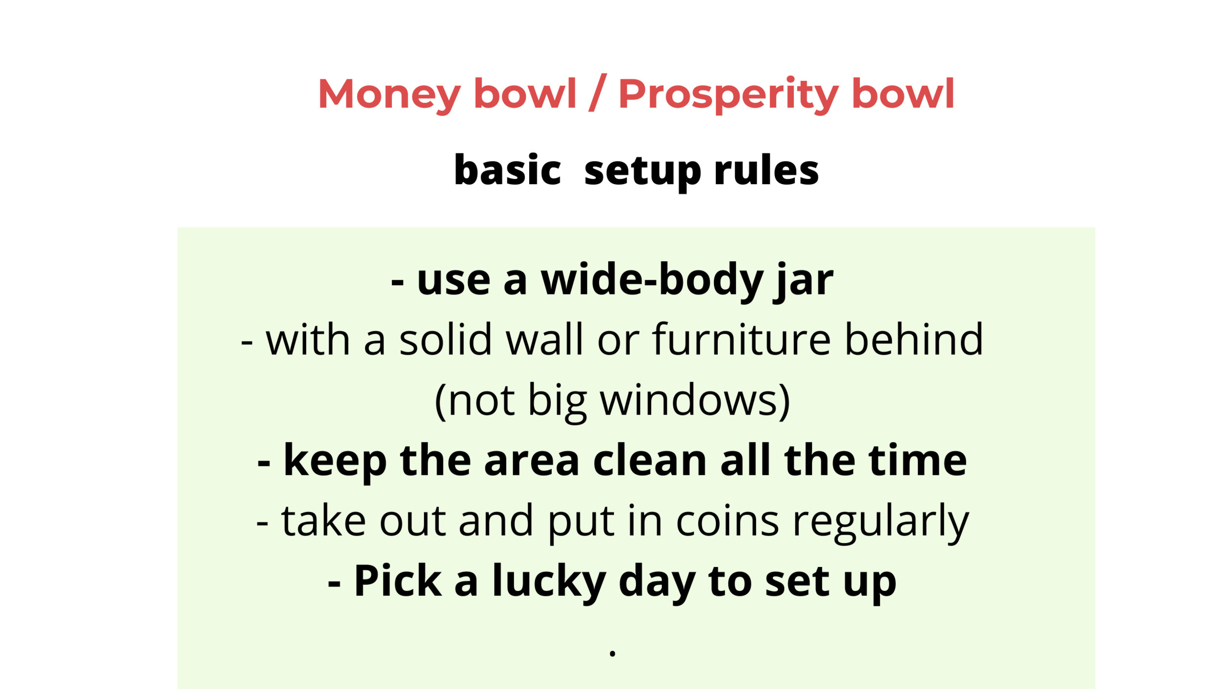The best direction to set up a money bowl in 2022 — Picture Healer ...