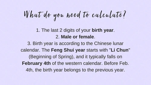 How to calculate your personal Life Gua Number for the Eight Mansion ...