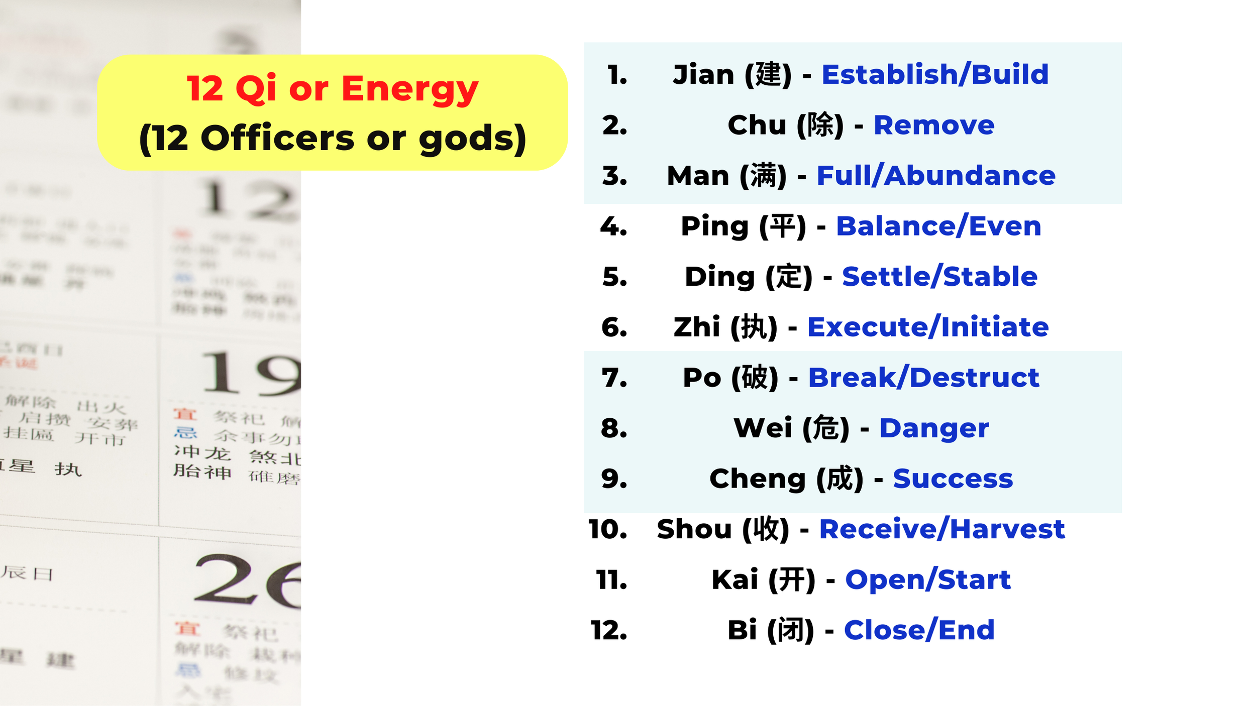 The 12 Day Officers in Traditional Chinese Date-Selection — Picture ...