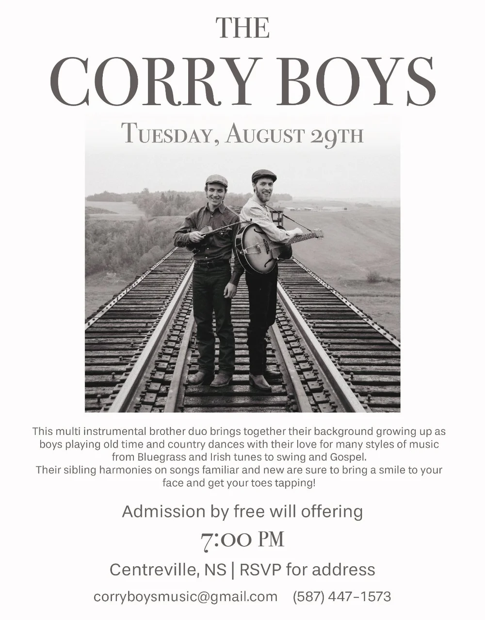 Calendar — The Corry Boys
