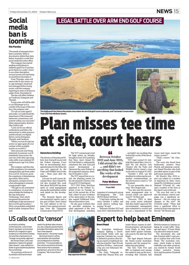 Protect Arm End — Tasmanian Conservation Trust