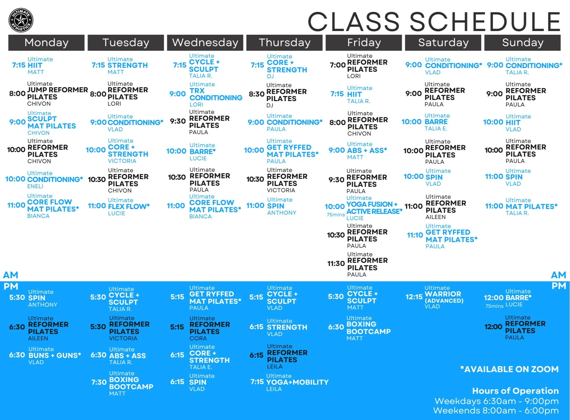 Classes — Ultimate Athletics Club
