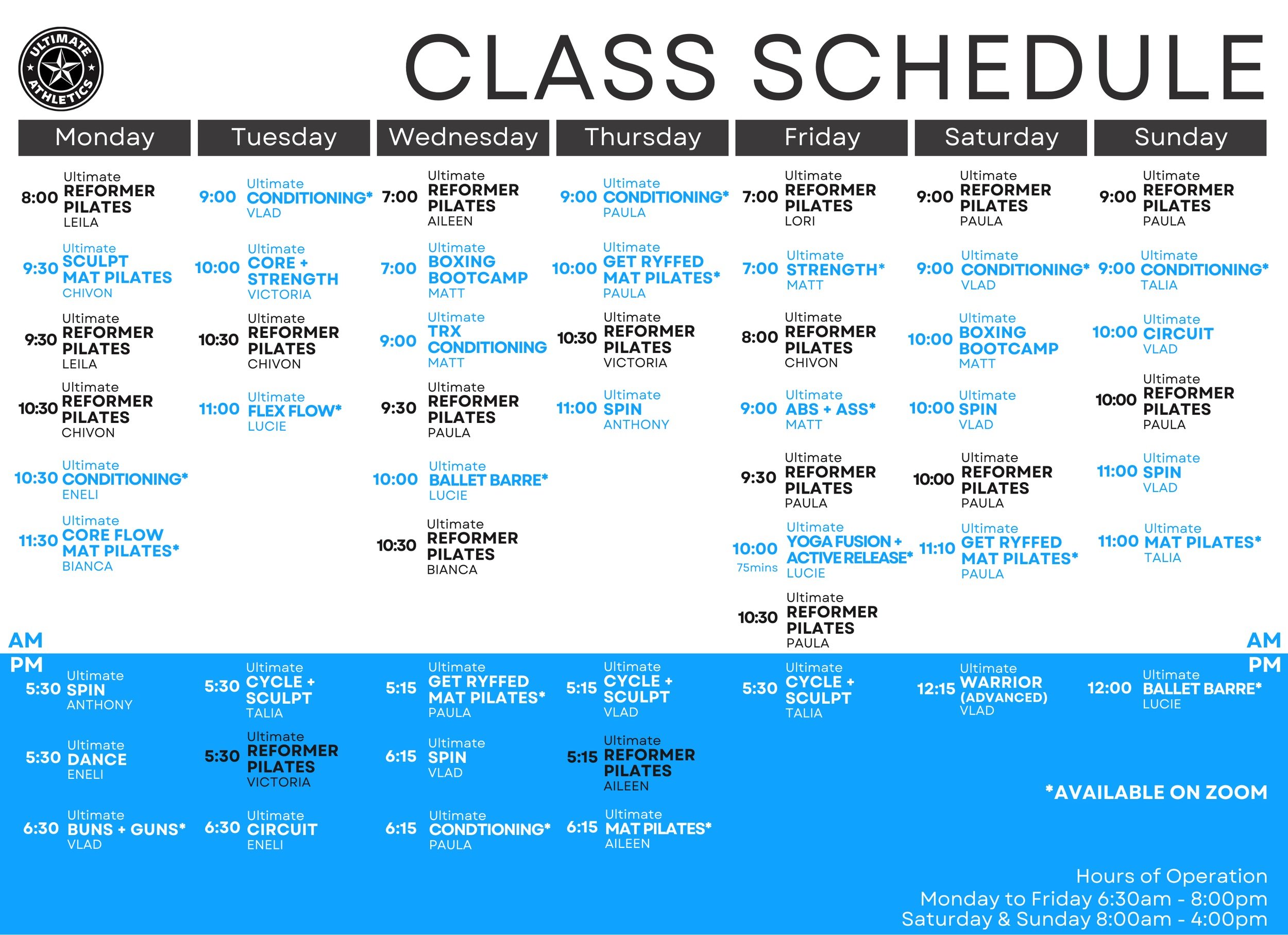 Classes — Ultimate Athletics