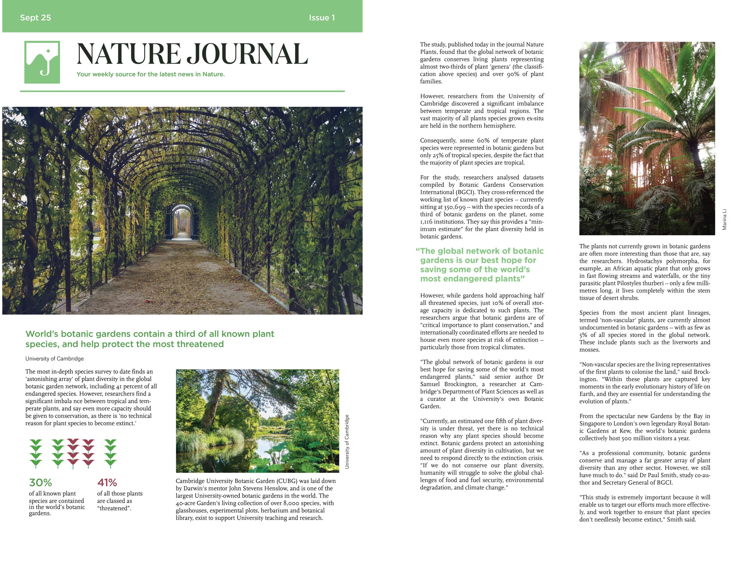 Nature Magazine Spreads
