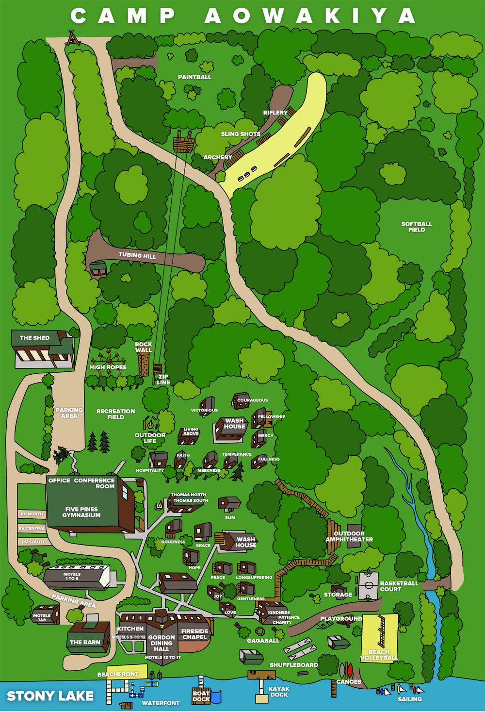 Map of Camp — Camp Ao-Wa-Kiya