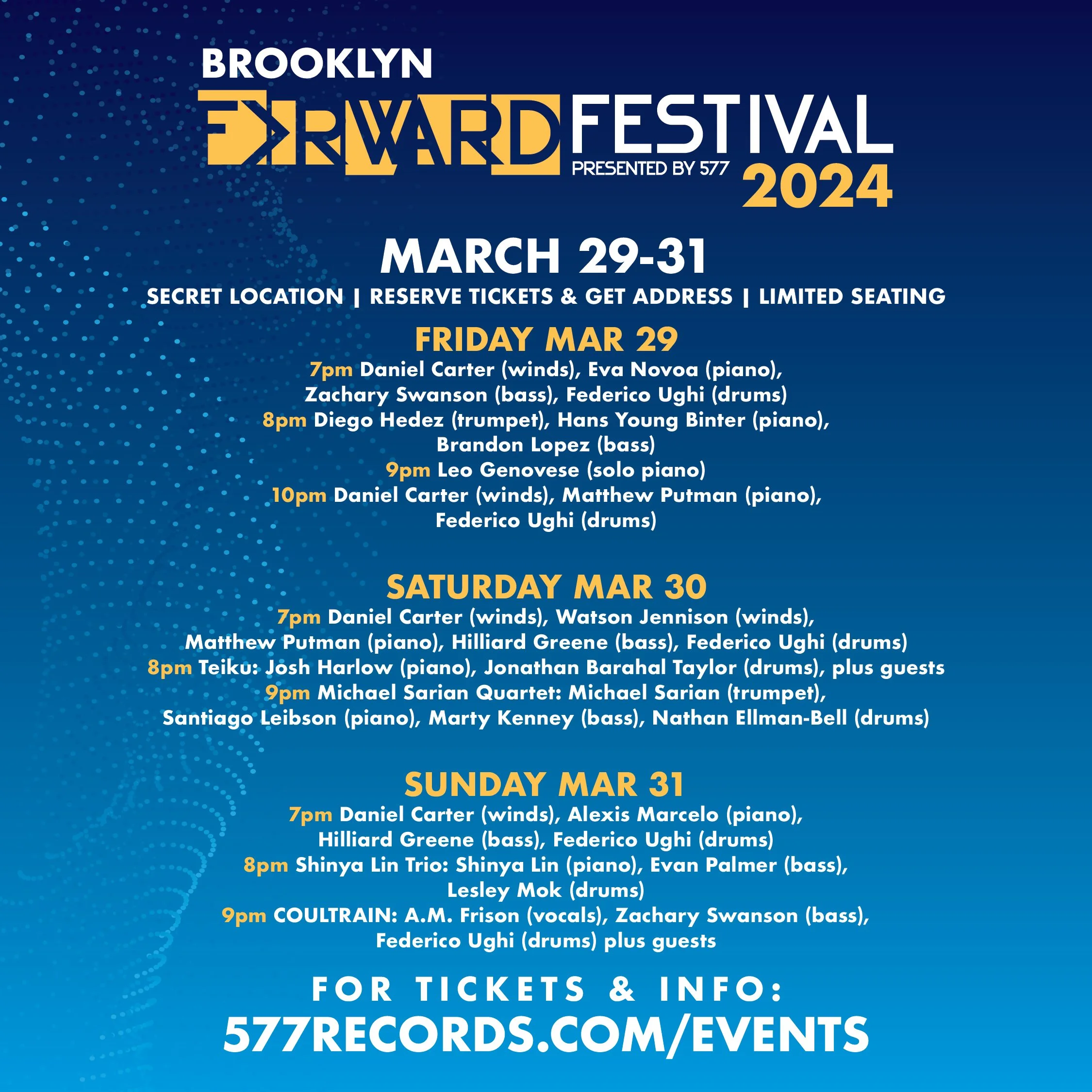 FORWARD FESTIVAL — 577 Records & Forward Festival