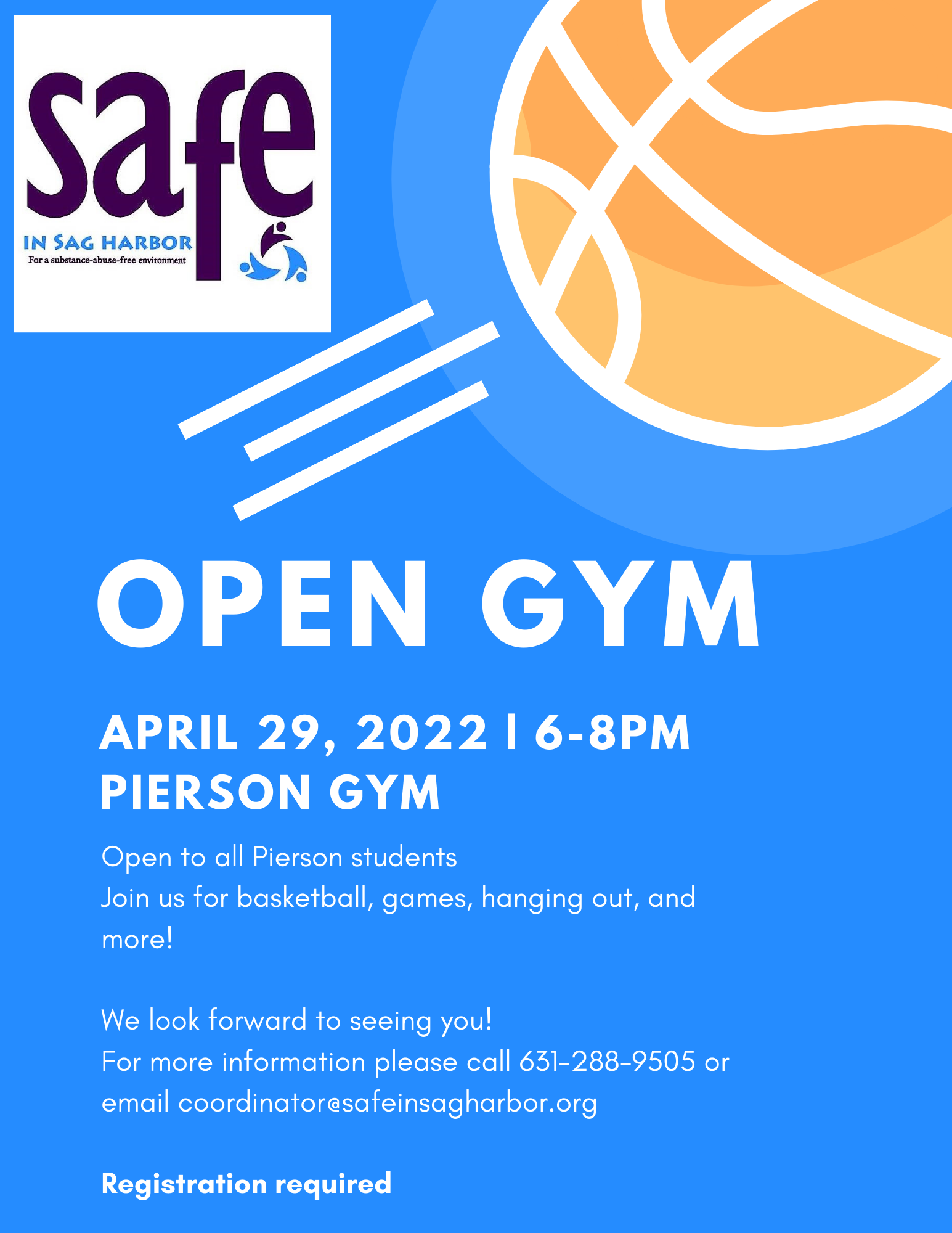 April Open Gym — SAFE in Sag Harbor