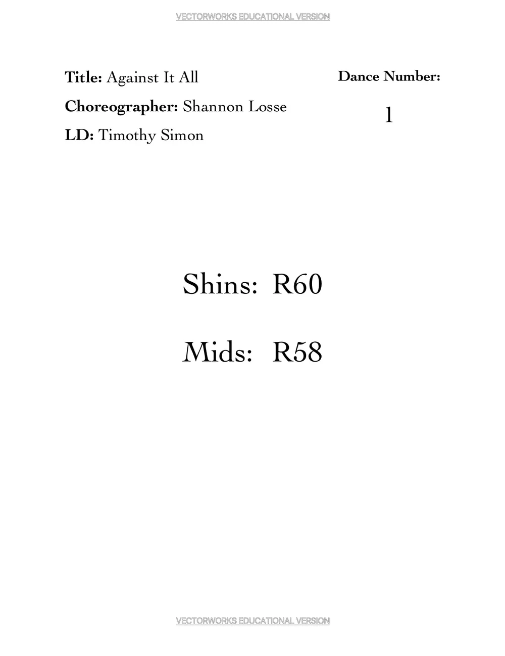 Lighting Paperwork — Timothy Simon Designs