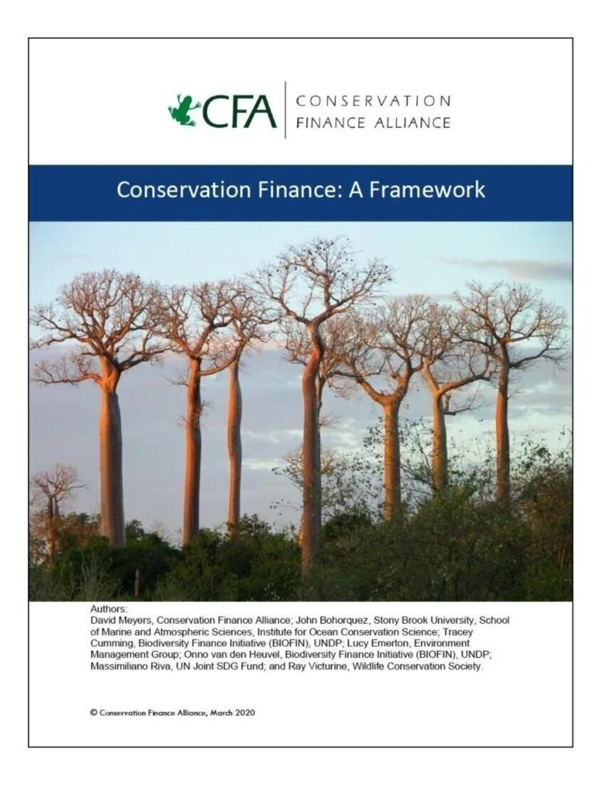 Conservation Finance: A Framework — Conservation Finance Alliance