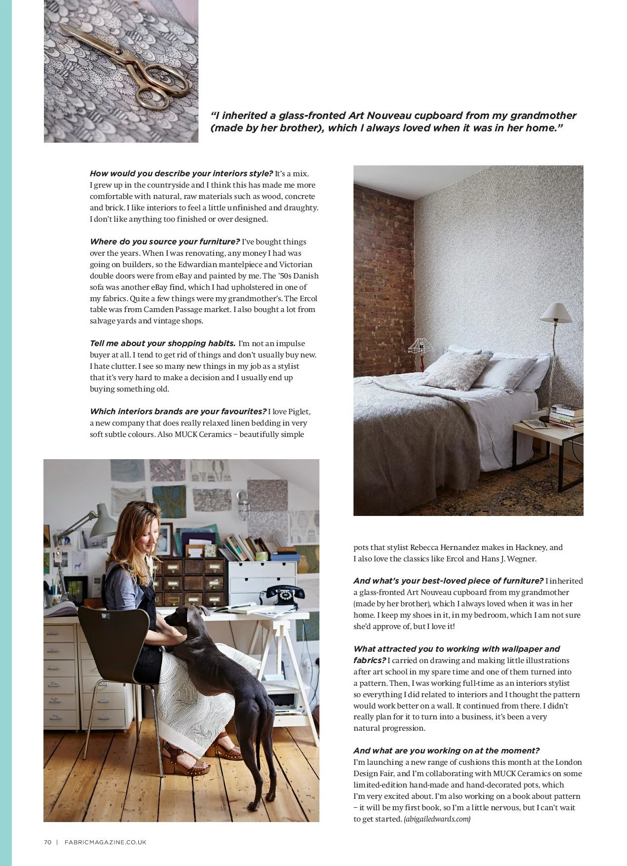 Fabric Magazine — Abigail Edwards | Hand drawn wallpapers, fabrics and ...
