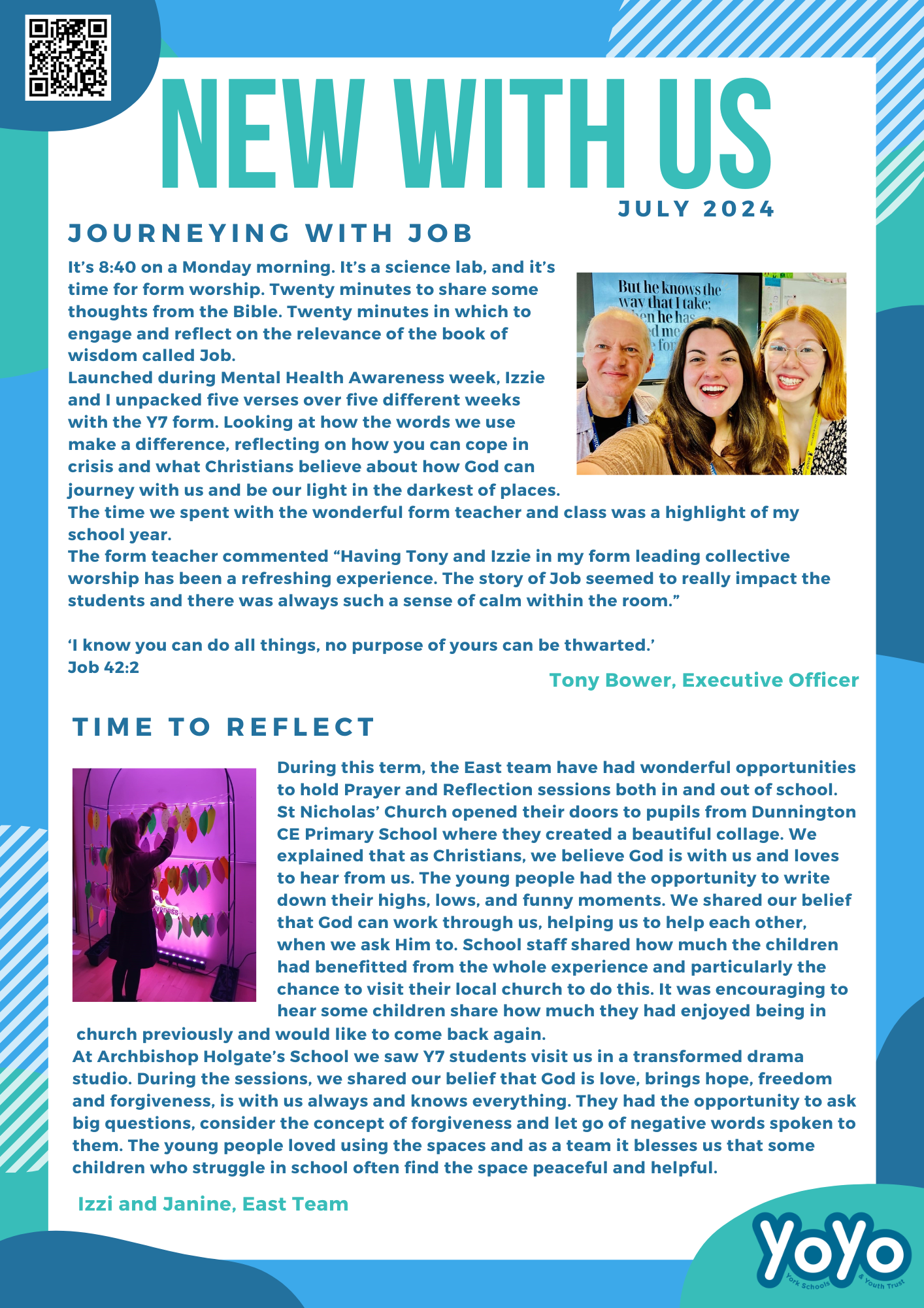 Newsletters & prayer calendar — YoYo Trust