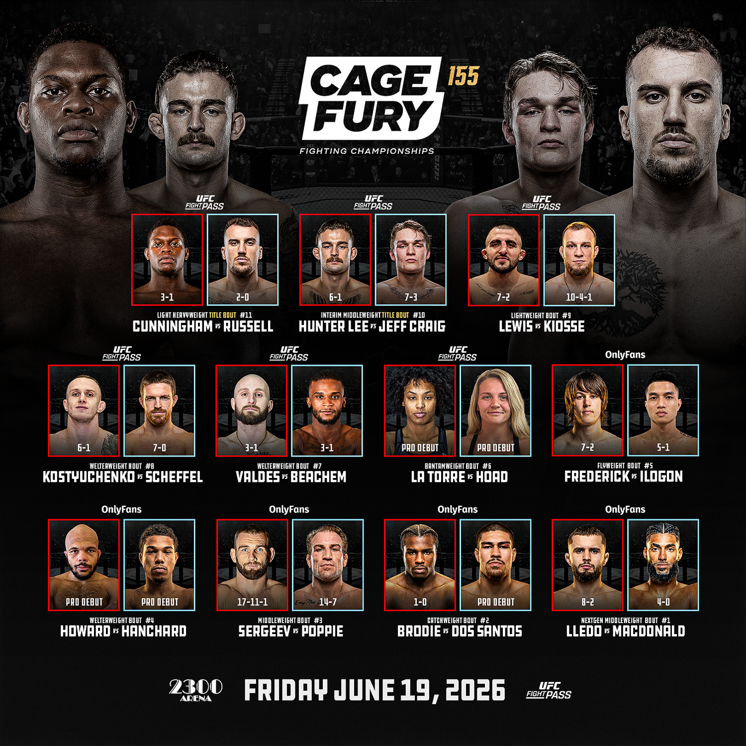 How to watch Friday's 'CFFC 155: Cunningham vs. Russell' event: Start ...
