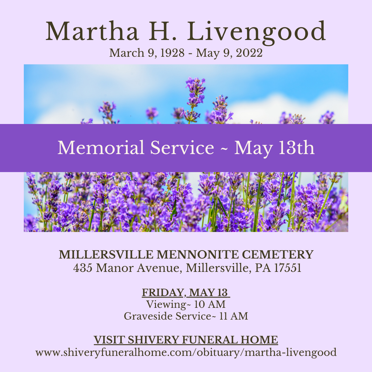 Funerals — Mellinger Mennonite Church