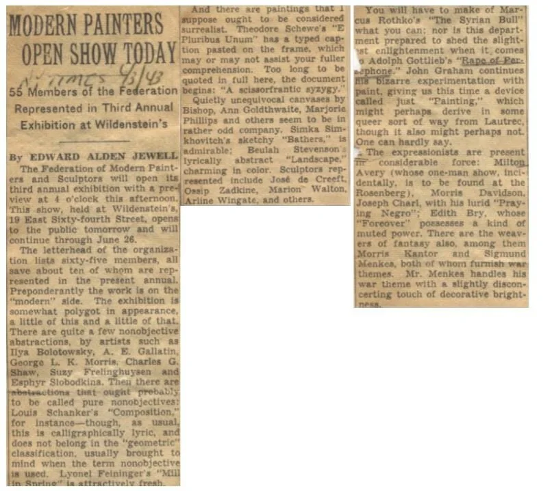 From the Archive: Adolph Gottlieb and Mark Rothko — Adolph & Esther ...