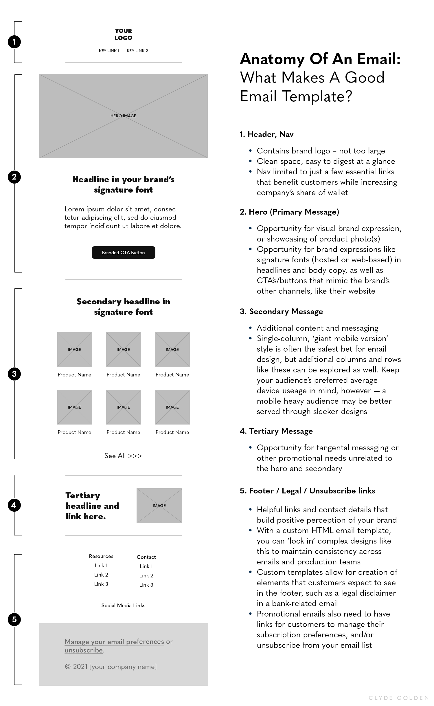 Elements Of A Effective HTML Email Template Clyde Golden Elements Of A Effective HTML Email Template Clyde Golden