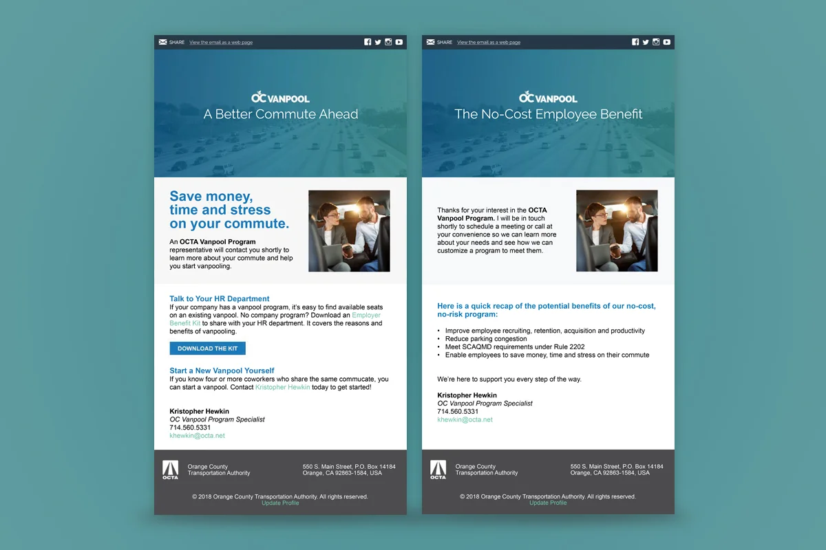 OCTA Vanpool Email Template — WE THE CREATIVE