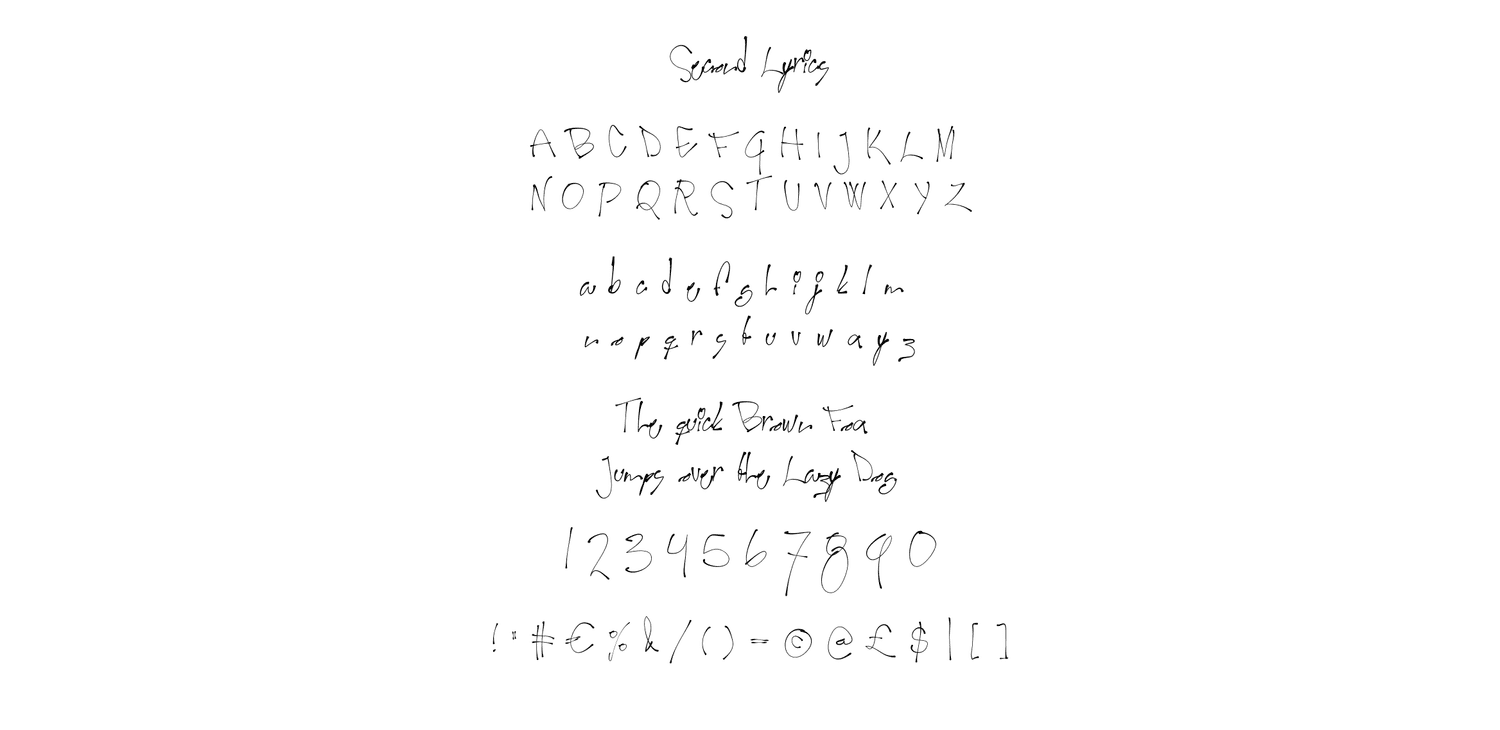 Handwritten Typography Lyrics