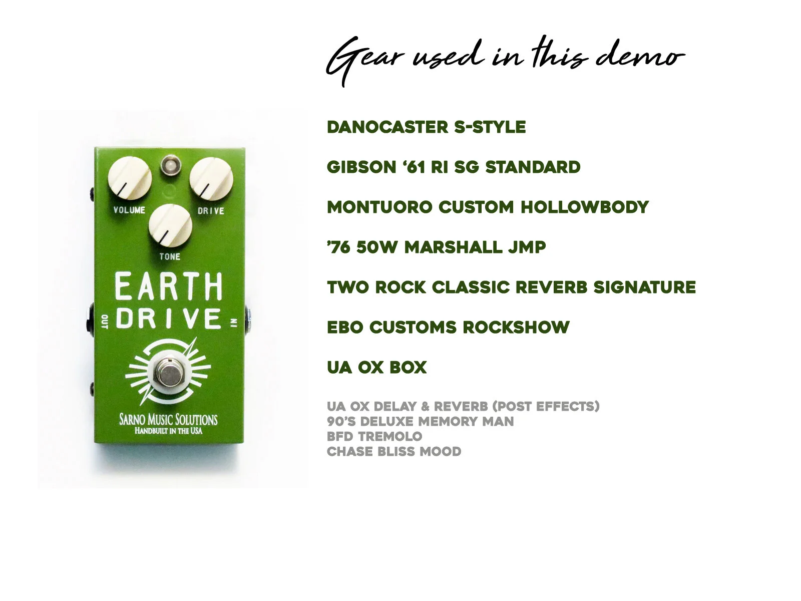 Sarno Music Solutions || Earth Drive — Tinkercity