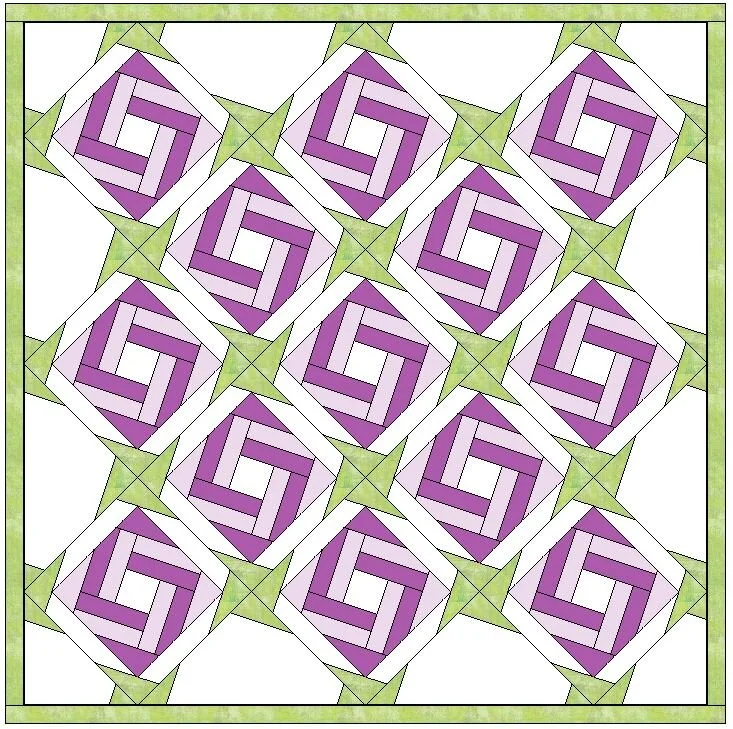 Twisted log cabin - Tradition with a twist — Duck Creek Mountain Quilting