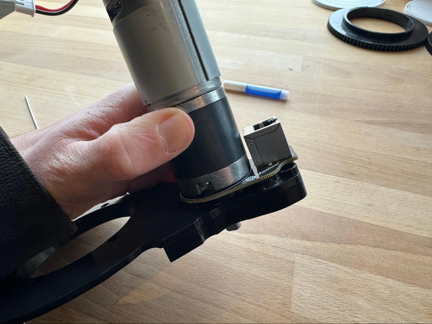 Assembling the arms — Maslow