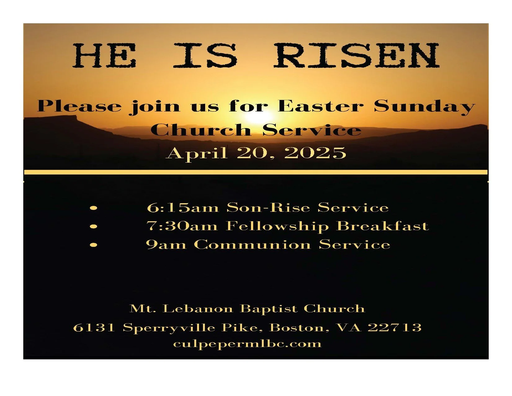 Mt. Lebanon Baptist Church