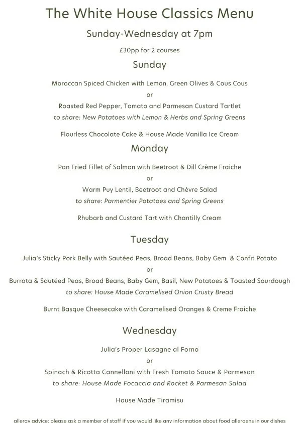 Classic Suppers — The White House