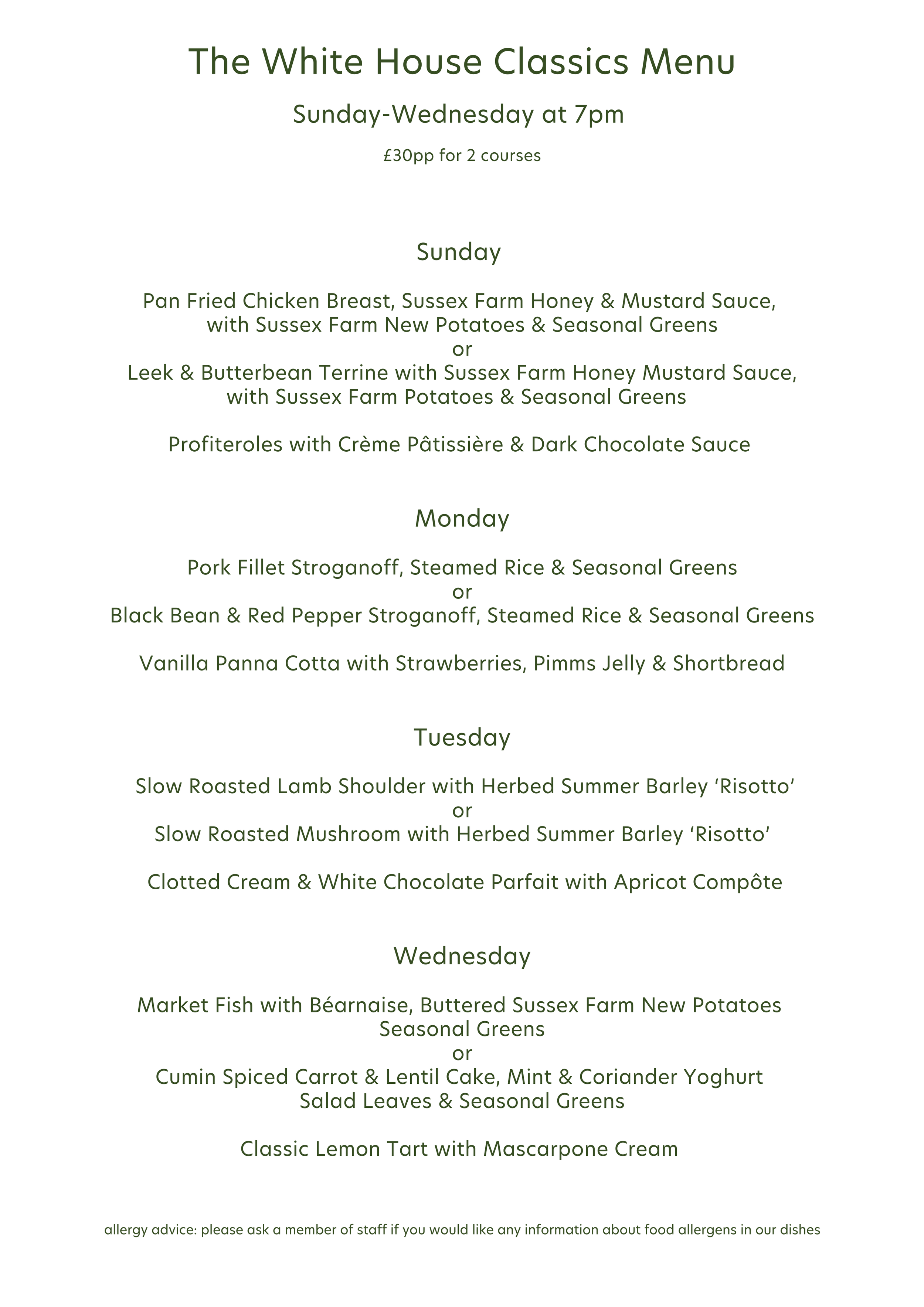 Classic Suppers — The White House