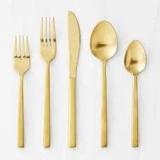 Chattanooga Area Flatware and Dishware Rentals-Modern Matte Gold Flatware