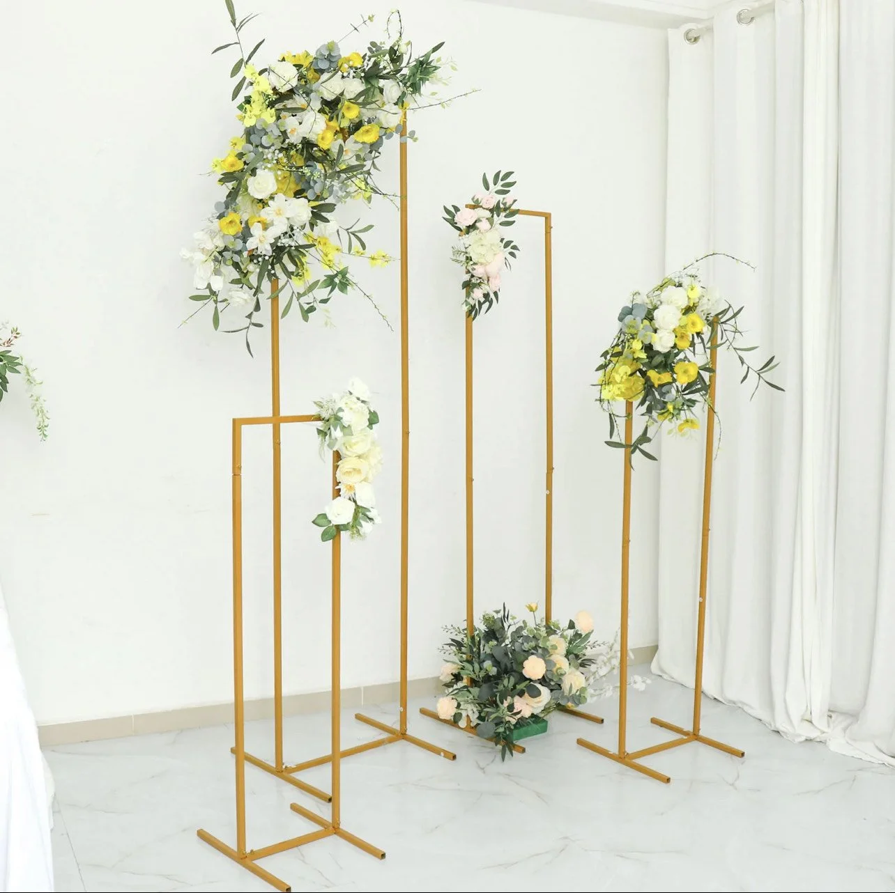 Chattanooga Area Backdrop Rentals-Gold Metal Rectangular Backdrops (3.5 ...