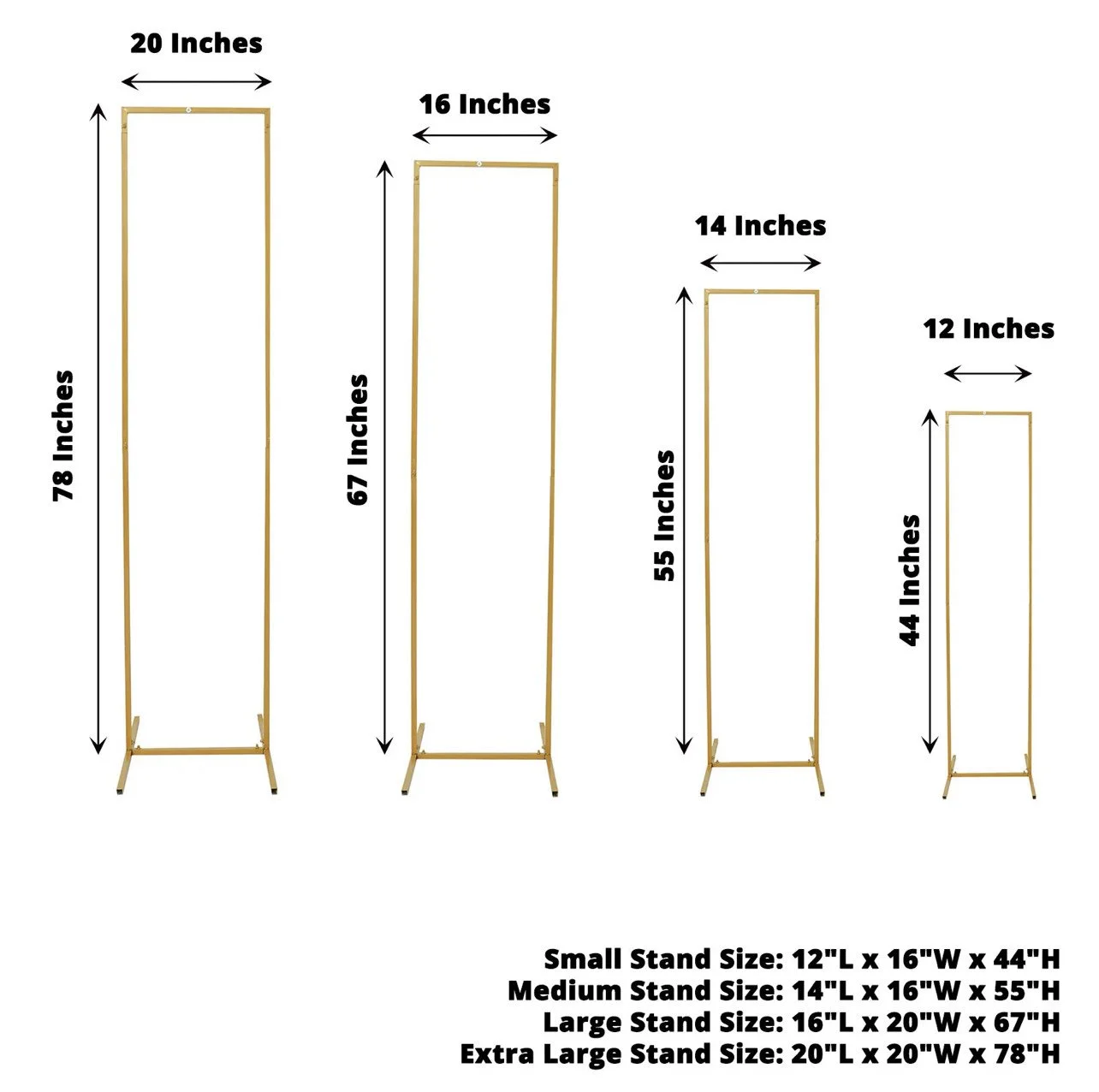 Chattanooga Area Backdrop Rentals-Gold Metal Rectangular Backdrops (3.5 ...