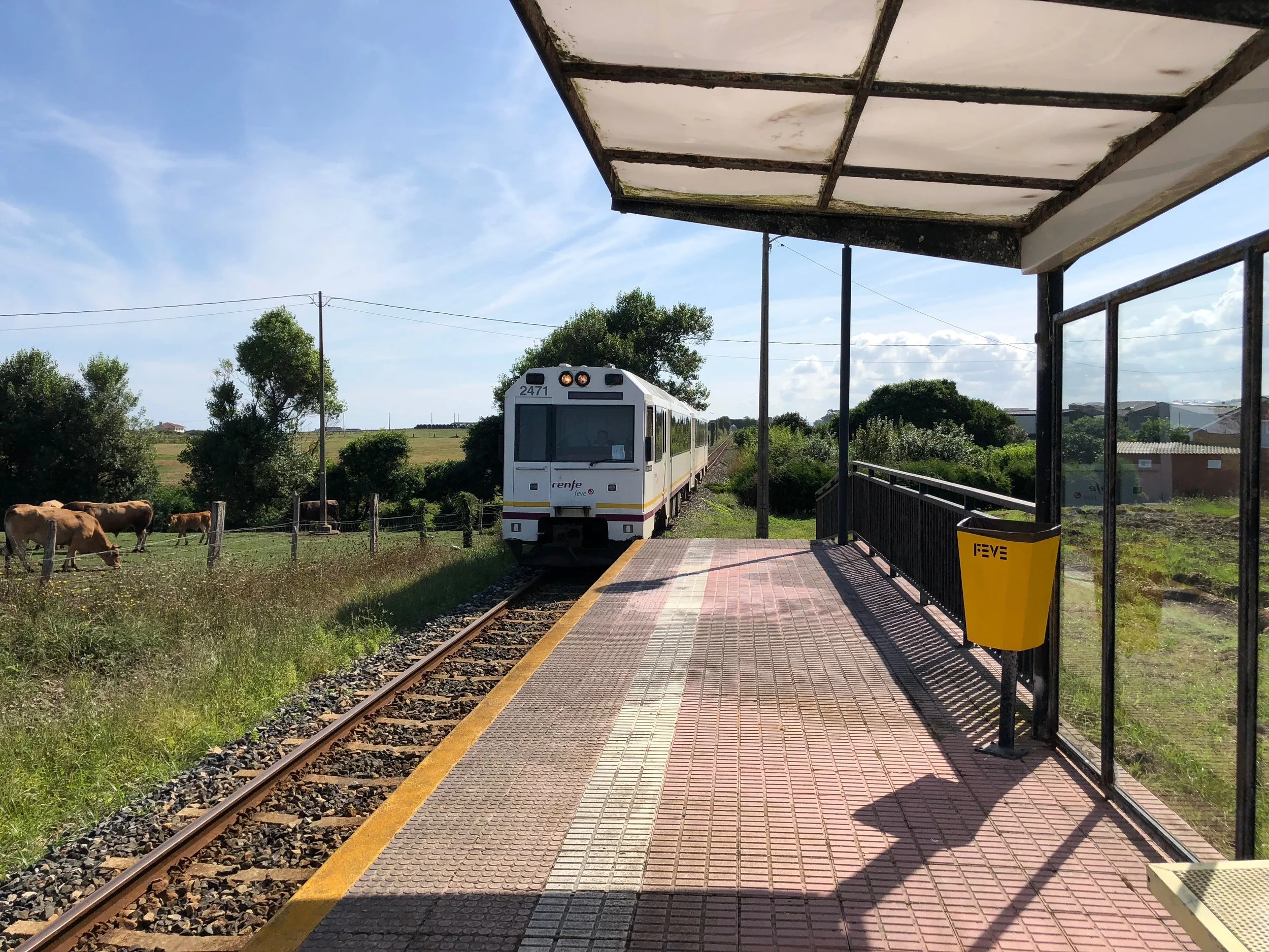 Traveling on Renfe's FEVE (now "Cercanías AM") Narrow-gauge Rail ...