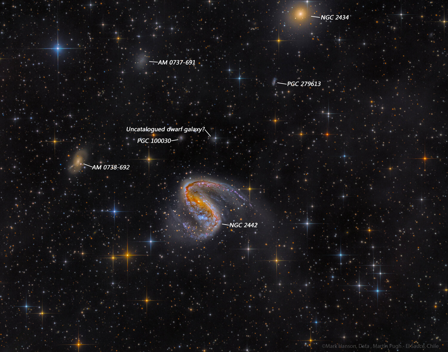 Hanson Astronomy Photos-NGC 2442 - The Meathook Galaxy