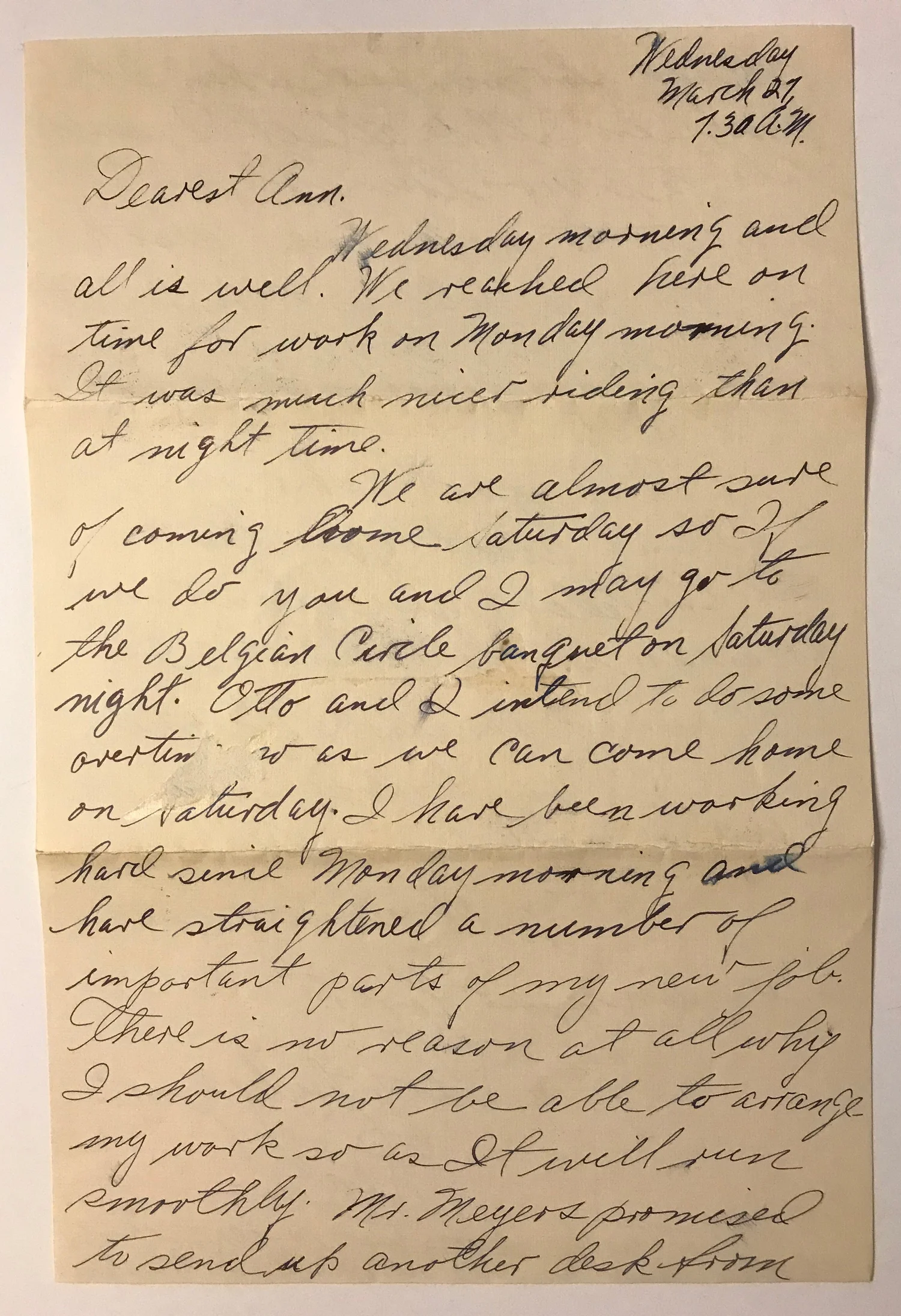 Letter #20: Belgian Circle Banquet — Margot Note Consulting LLC