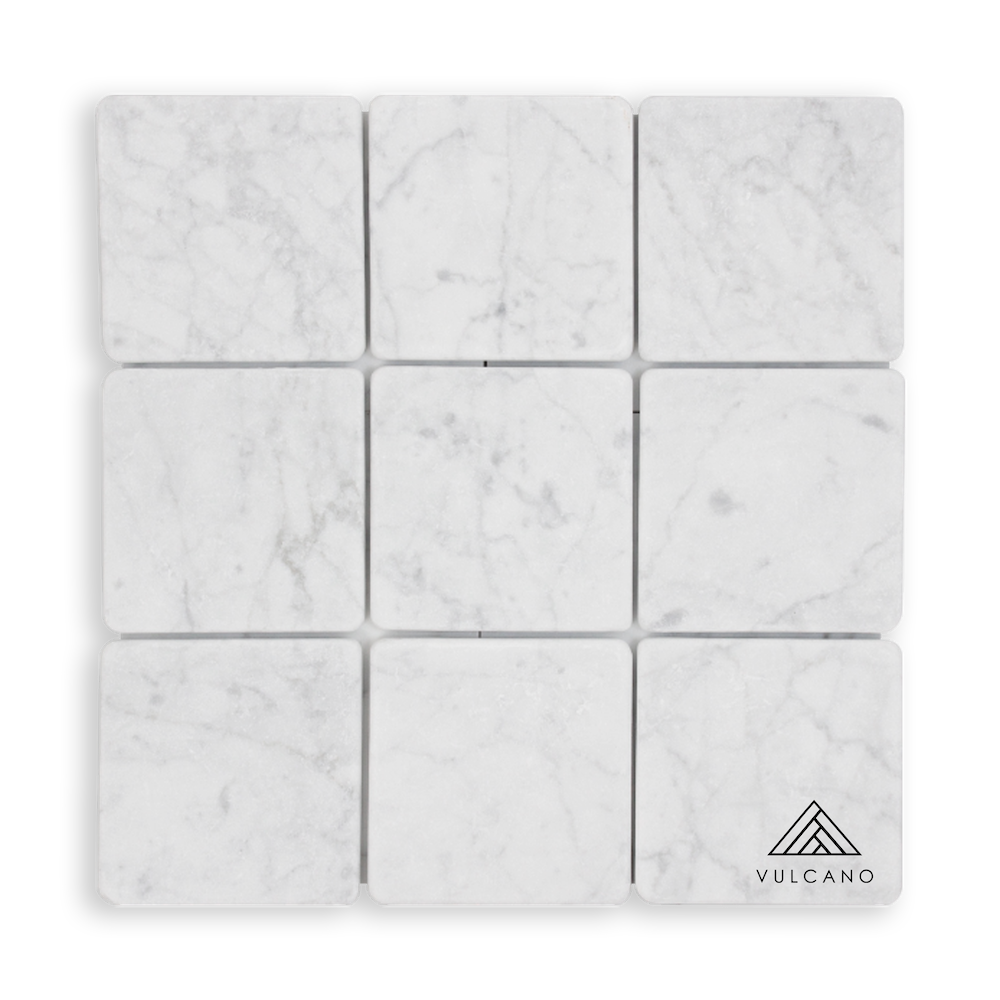 CARRARA C TUMBLED TILE - 98x98mm — VULCANO