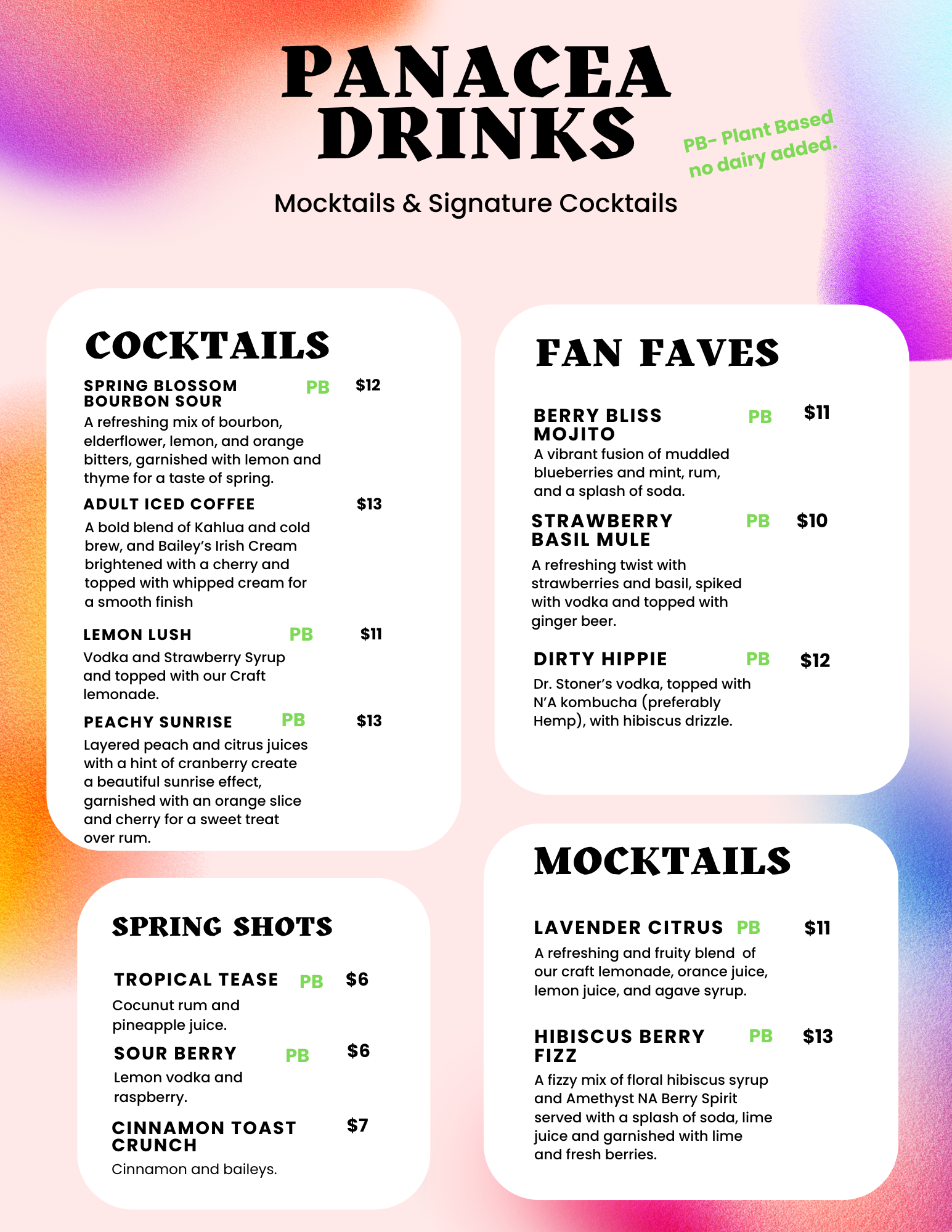 Beverages — Panacea Brewing Company